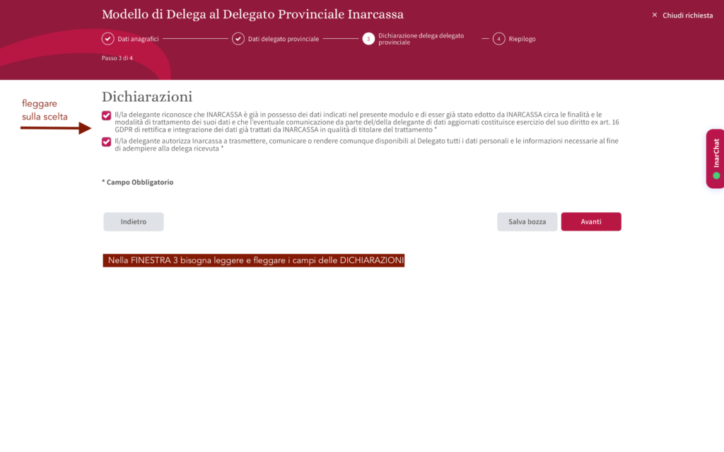 INARCASSA – Procedura per creare DELEGA al DELEGATO INARCASSA – Ordine ...